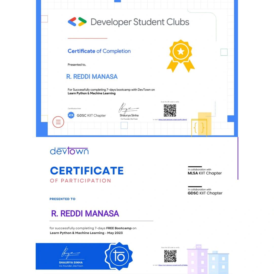 #python #machinelearning #shauryasinha #devtown | Reddi Manasa Rangani #python #machinelearning #shauryasinha #devtown | Reddi Manasa Rangani