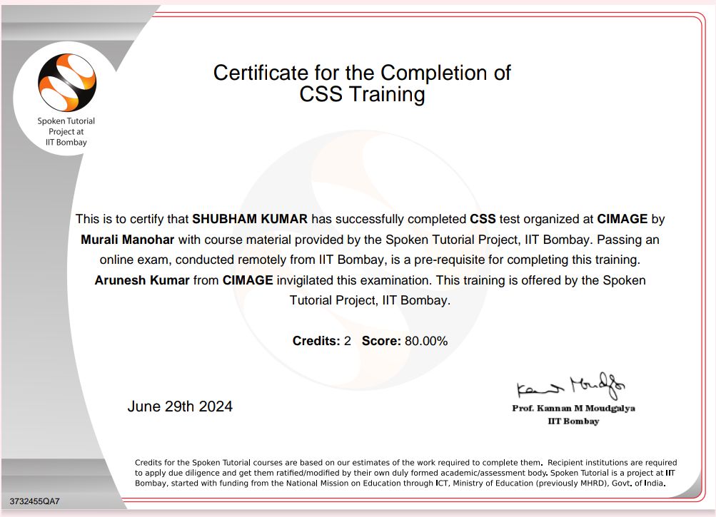 Shubham kumar on LinkedIn: #iitbombay #css #webdevelopment #design # ... Shubham kumar on LinkedIn: #iitbombay #css #webdevelopment #design # ...
