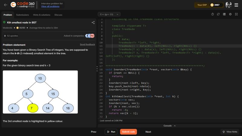 Rohit Chauhan on LinkedIn: #dsa #bst #inordertraversal #codingchallenge ... Rohit Chauhan on LinkedIn: #dsa #bst #inordertraversal #codingchallenge ...