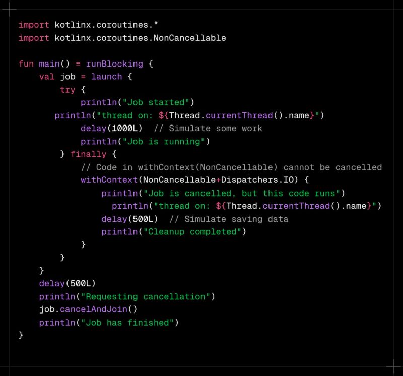 Banti Rajak on LinkedIn: πKotlin Coroutines: Handling Cancellation with ... Banti Rajak on LinkedIn: πKotlin Coroutines: Handling Cancellation with ...