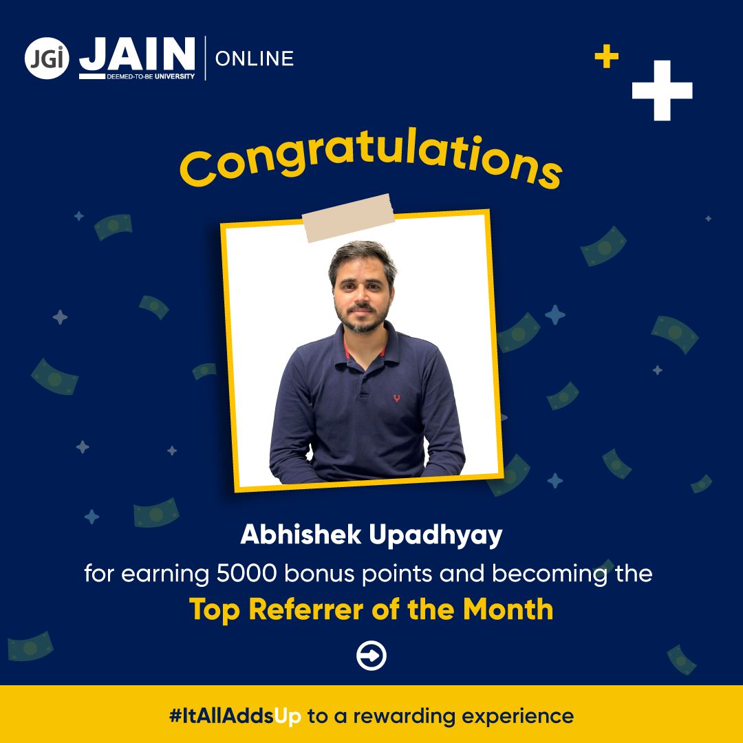 JAIN Online on LinkedIn: 🥳 Congratulations to Abhishek Upadhyay for ... JAIN Online on LinkedIn: 🥳 Congratulations to Abhishek Upadhyay for ...