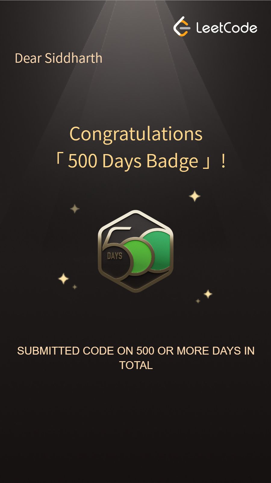 Siddharth Aggarwal on LinkedIn: #leetcode #codingjourney #500daysofcode ... Siddharth Aggarwal on LinkedIn: #leetcode #codingjourney #500daysofcode ...