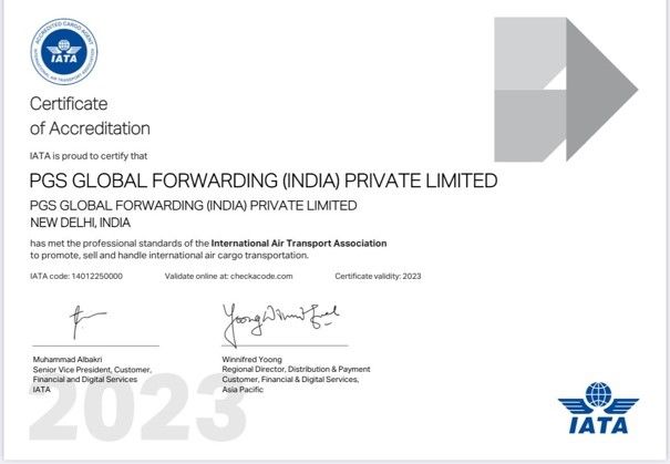 PGS Log Ltd on LinkedIn: PGS Global Forwarding India IATA certified ... PGS Log Ltd on LinkedIn: PGS Global Forwarding India IATA certified ...