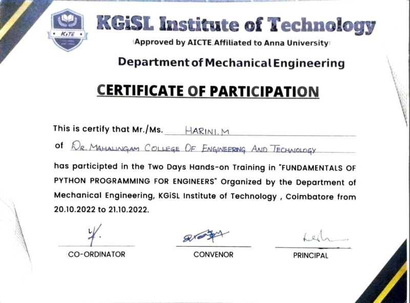 Harini M on LinkedIn: #pythonprogramming #engineers # ... Harini M on LinkedIn: #pythonprogramming #engineers # ...