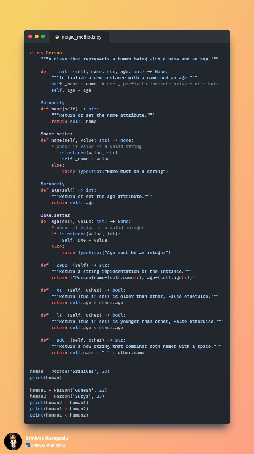 Srinivas koruprolu on LinkedIn: #pythonmagic #codingwizardry # ... Srinivas koruprolu on LinkedIn: #pythonmagic #codingwizardry # ...