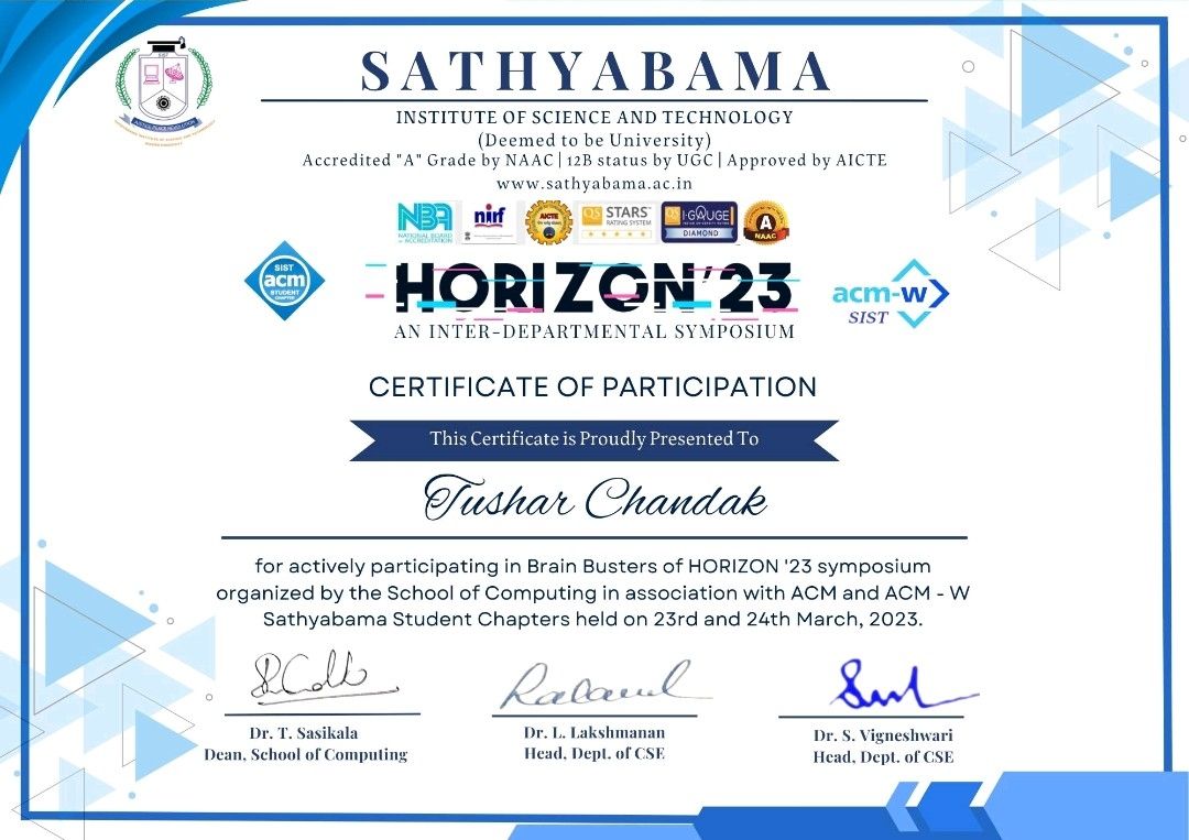 Tushar Chandak on LinkedIn: ACM-SIST Student Chapter Thanks for this ... Tushar Chandak on LinkedIn: ACM-SIST Student Chapter Thanks for this ...