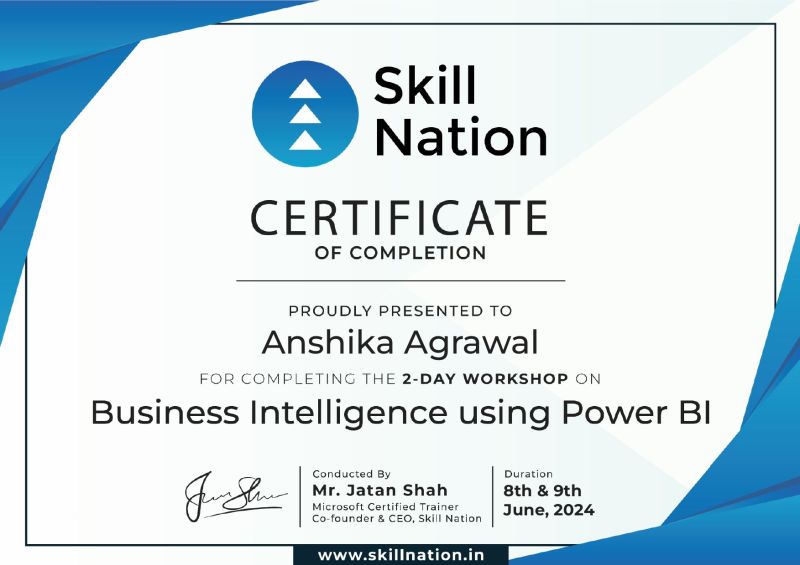 Anshika Agrawal on LinkedIn: #powerbi #datavisualization #certification ... Anshika Agrawal on LinkedIn: #powerbi #datavisualization #certification ...
