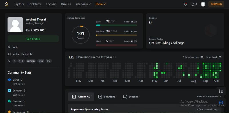 My 60-day LeetCode challenge completed! | Avdhut Thorat posted on the ... My 60-day LeetCode challenge completed! | Avdhut Thorat posted on the ...