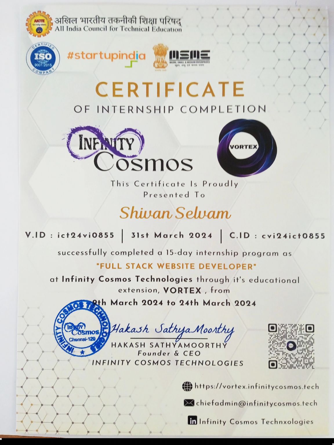 #internship #webdevelopment | Shivan Selvam #internship #webdevelopment | Shivan Selvam