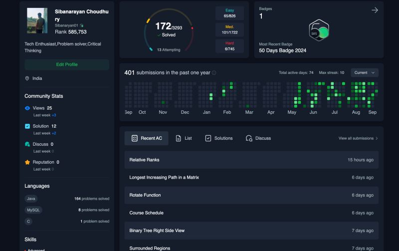 Sibanarayan Choudhury on LinkedIn: #connections #leetcode # ... Sibanarayan Choudhury on LinkedIn: #connections #leetcode # ...