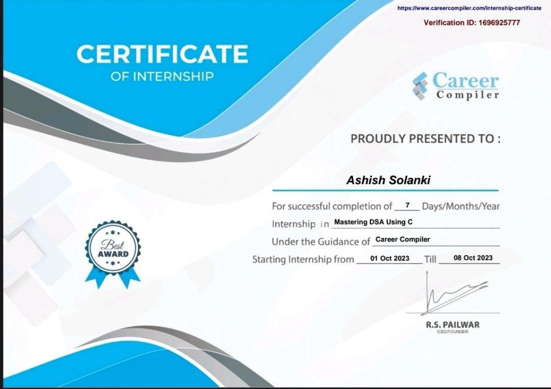 Ashish Solanki on LinkedIn: #dsa #c #programming #cprogramming Ashish Solanki on LinkedIn: #dsa #c #programming #cprogramming