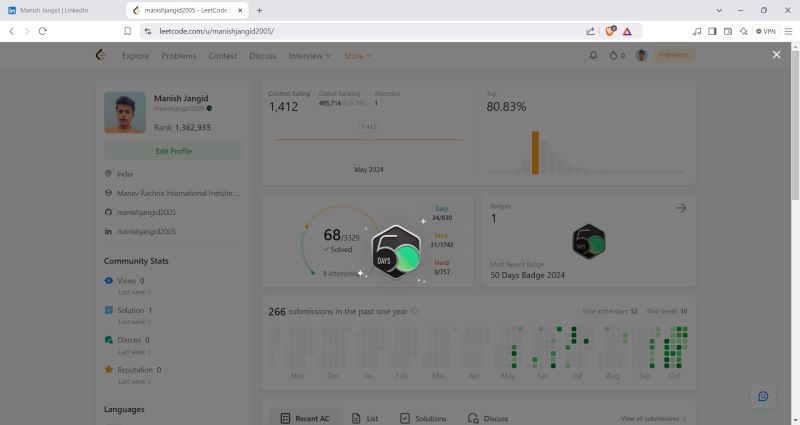 Manish Jangid on LinkedIn: #leetcode #dsa #arrays #binarysearch # ... Manish Jangid on LinkedIn: #leetcode #dsa #arrays #binarysearch # ...
