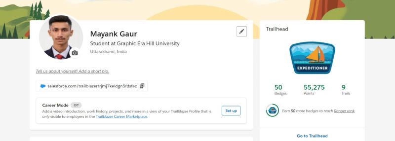 Mayank gaur on LinkedIn: #expeditioner #salesforce #trailhead #crm Mayank gaur on LinkedIn: #expeditioner #salesforce #trailhead #crm