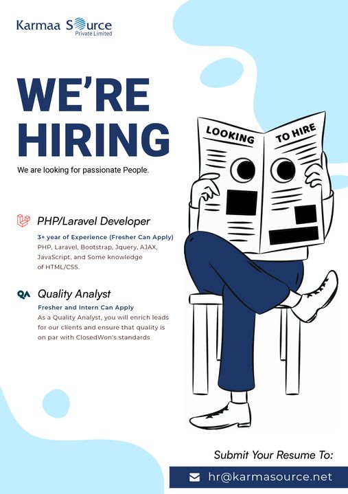 Karmaa Source Private Limited on LinkedIn: #immediatehiring #cfbr # ... Karmaa Source Private Limited on LinkedIn: #immediatehiring #cfbr # ...
