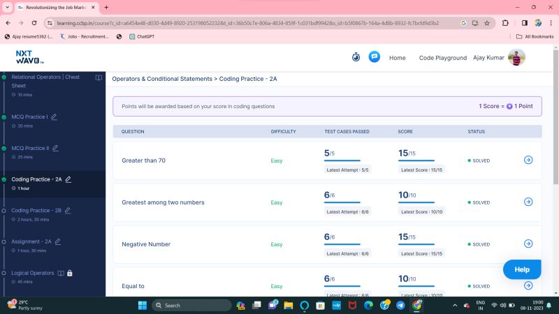 Ajay Kumar Sakhapuram on LinkedIn: #day37 #ccbp #nxtwave #pythonprogramming Ajay Kumar Sakhapuram on LinkedIn: #day37 #ccbp #nxtwave #pythonprogramming
