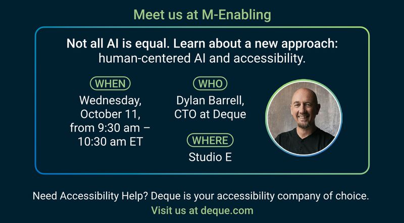 Deque Systems, Inc on LinkedIn: Learn how to meet Deque at M-Enabling ... Deque Systems, Inc on LinkedIn: Learn how to meet Deque at M-Enabling ...