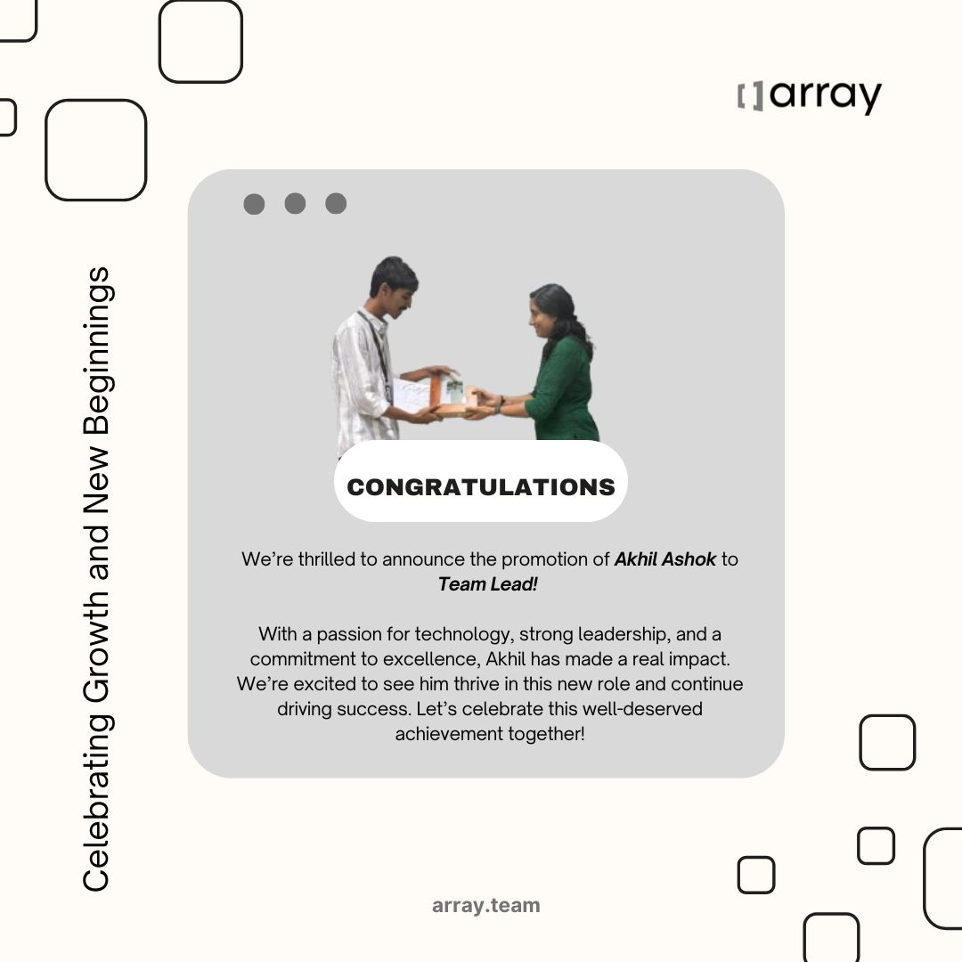 #arrayplatforms #leadership #promotion #growth #innovation #techleaders ... #arrayplatforms #leadership #promotion #growth #innovation #techleaders ...