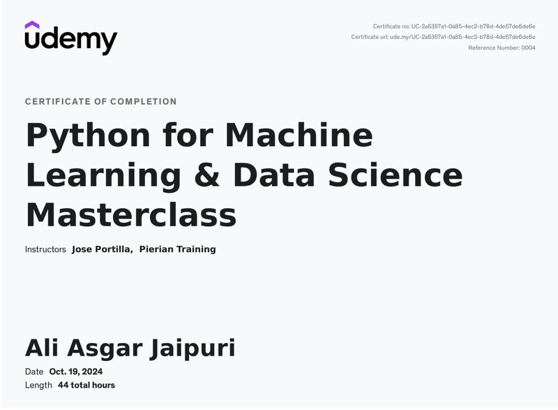 Ali asgar Jaipuri on LinkedIn: #machinelearning #datascience #python # ... Ali asgar Jaipuri on LinkedIn: #machinelearning #datascience #python # ...