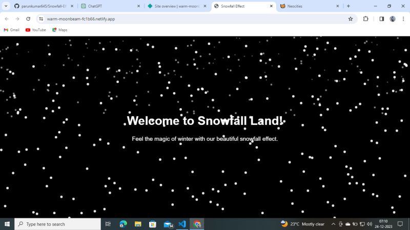 ARUNKUMAR P on LinkedIn: #codingmilestone #webdevmagic #snowfallproject ... ARUNKUMAR P on LinkedIn: #codingmilestone #webdevmagic #snowfallproject ...
