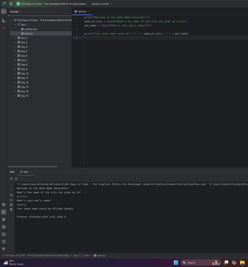 Kayla Orozco on LinkedIn: #100daysofpythonchallenge #coding #python # ... Kayla Orozco on LinkedIn: #100daysofpythonchallenge #coding #python # ...