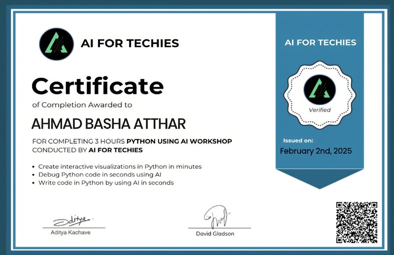 Ahmad Basha Atthar on LinkedIn: #python #ai #artificialintelligence # ... Ahmad Basha Atthar on LinkedIn: #python #ai #artificialintelligence # ...