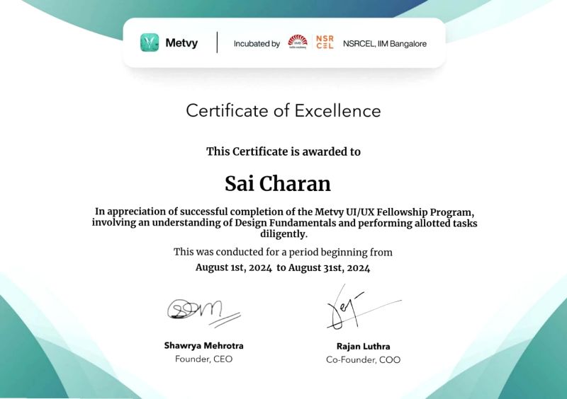 SAI CHARAN TEJA VADDAGONI on LinkedIn: #certificate_of_excellence # ... SAI CHARAN TEJA VADDAGONI on LinkedIn: #certificate_of_excellence # ...