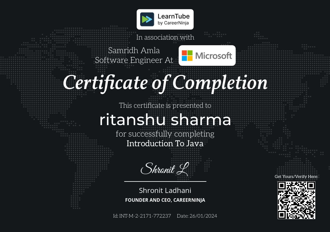 Ritanshu Sharma on LinkedIn: #javaprogramming #learningjourney # ... Ritanshu Sharma on LinkedIn: #javaprogramming #learningjourney # ...