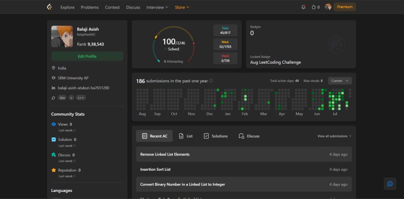 Balaji Asish Atukuri on LinkedIn: #leetcode #coding #problemsolving # ... Balaji Asish Atukuri on LinkedIn: #leetcode #coding #problemsolving # ...