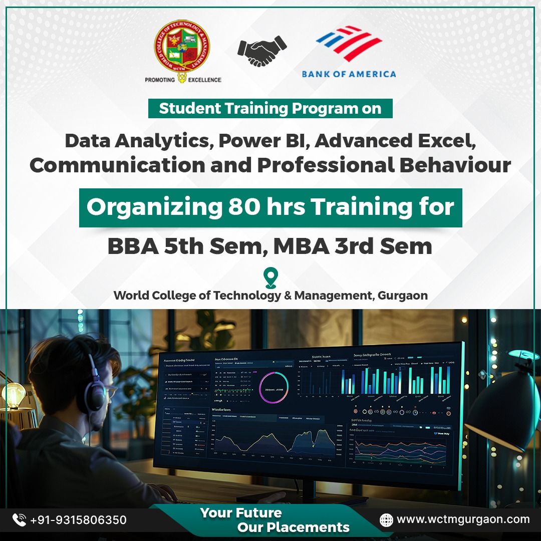 WCTM's 80-hour data analytics program for BBA students | WCTM Gurgaon ... WCTM's 80-hour data analytics program for BBA students | WCTM Gurgaon ...