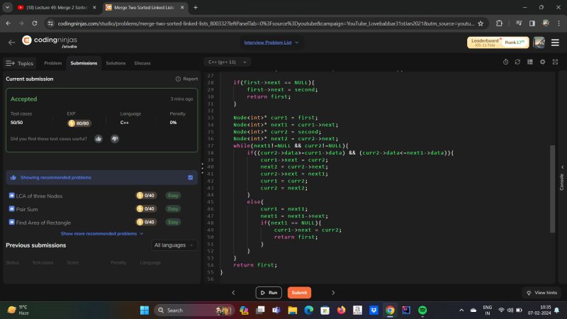 Gautam Mishra on LinkedIn: #day46 #day50 #120daysofcode #dsacoding # ... Gautam Mishra on LinkedIn: #day46 #day50 #120daysofcode #dsacoding # ...