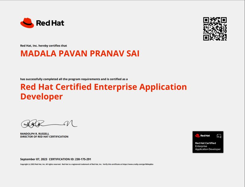 Madala Pavan Pranav Sai on LinkedIn: #redhat #learning Madala Pavan Pranav Sai on LinkedIn: #redhat #learning
