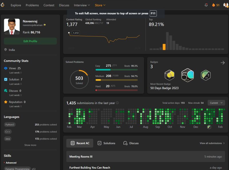 Naveen Raj on LinkedIn: #leetcode #codingjourney #algorithms # ... Naveen Raj on LinkedIn: #leetcode #codingjourney #algorithms # ...
