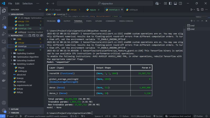 Implemented VGG and RESNET while understanding CNN , just initialised ... Implemented VGG and RESNET while understanding CNN , just initialised ...