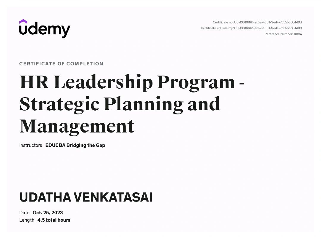 Completed HR Leadership Program on Udemy | Udatha Venkatasai posted on ... Completed HR Leadership Program on Udemy | Udatha Venkatasai posted on ...
