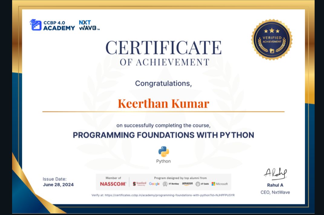 #pythondeveloper #nxtwave #ccbpian #ccbpacademy #fullstackdeveloper ... #pythondeveloper #nxtwave #ccbpian #ccbpacademy #fullstackdeveloper ...