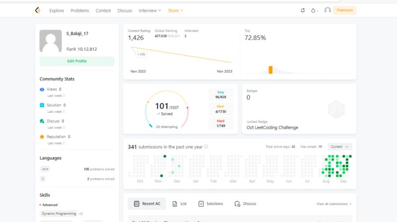Balaji S on LinkedIn: #codingjourney #problemsolving Balaji S on LinkedIn: #codingjourney #problemsolving