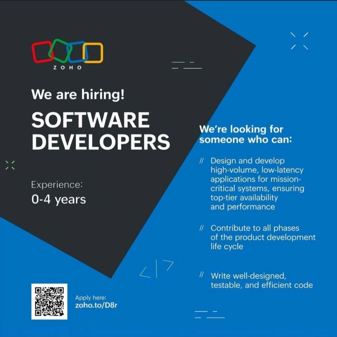 Tatayya Naidu on LinkedIn: #hiring #zoho #zohohiring Tatayya Naidu on LinkedIn: #hiring #zoho #zohohiring