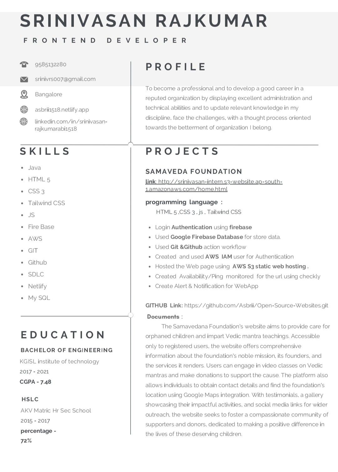 Srinivasan Rajkumar on LinkedIn: #fresher #jobseeker #jobhelp # ... Srinivasan Rajkumar on LinkedIn: #fresher #jobseeker #jobhelp # ...