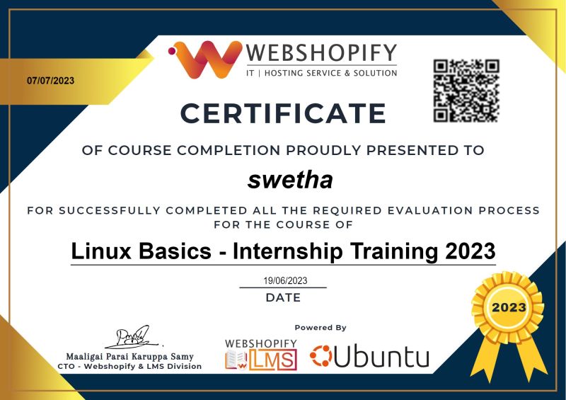Swetha Kumar on LinkedIn: I am thrilled to share that I have ... Swetha Kumar on LinkedIn: I am thrilled to share that I have ...