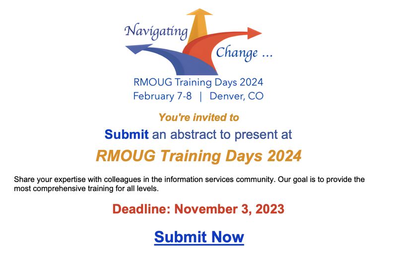 Rocky Mountain Oracle Users Group on LinkedIn: RMOUG Training Days 2024 ... Rocky Mountain Oracle Users Group on LinkedIn: RMOUG Training Days 2024 ...