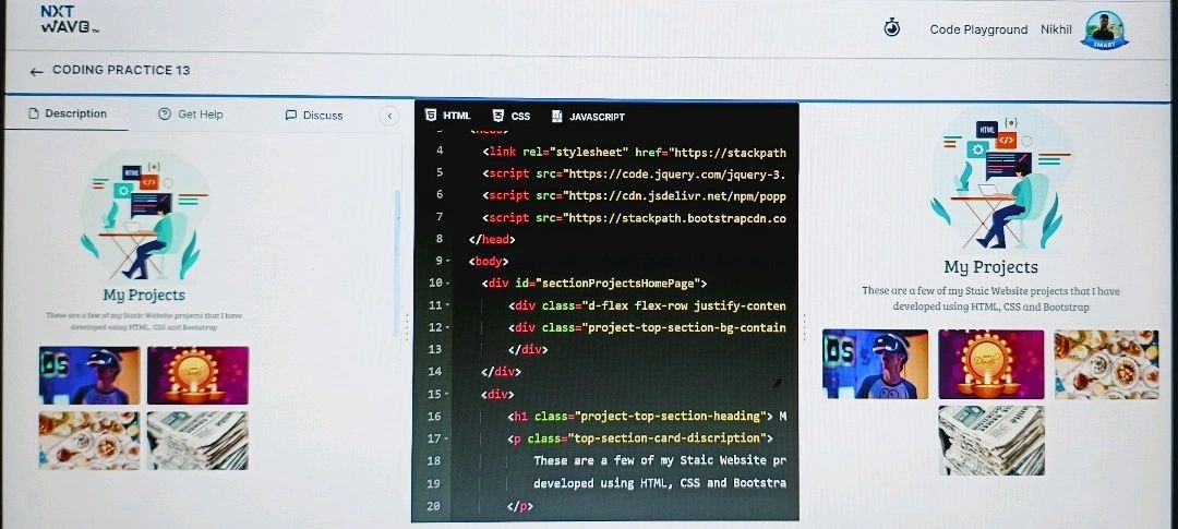 #css #html #bootstrap | Nikhil Siripuram #css #html #bootstrap | Nikhil Siripuram