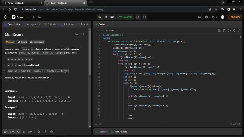 Sahil Yadav on LinkedIn: #4sum #dsa #leetcode Sahil Yadav on LinkedIn: #4sum #dsa #leetcode