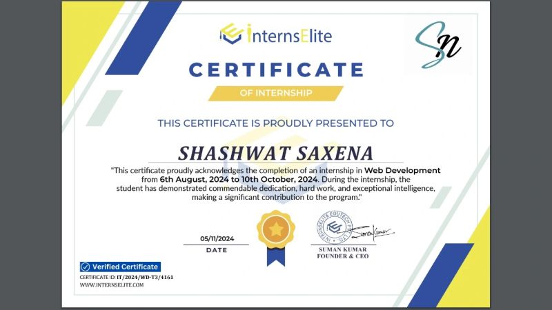 Shashwat Saxena on LinkedIn: #internship #interselite #training #growth ... Shashwat Saxena on LinkedIn: #internship #interselite #training #growth ...