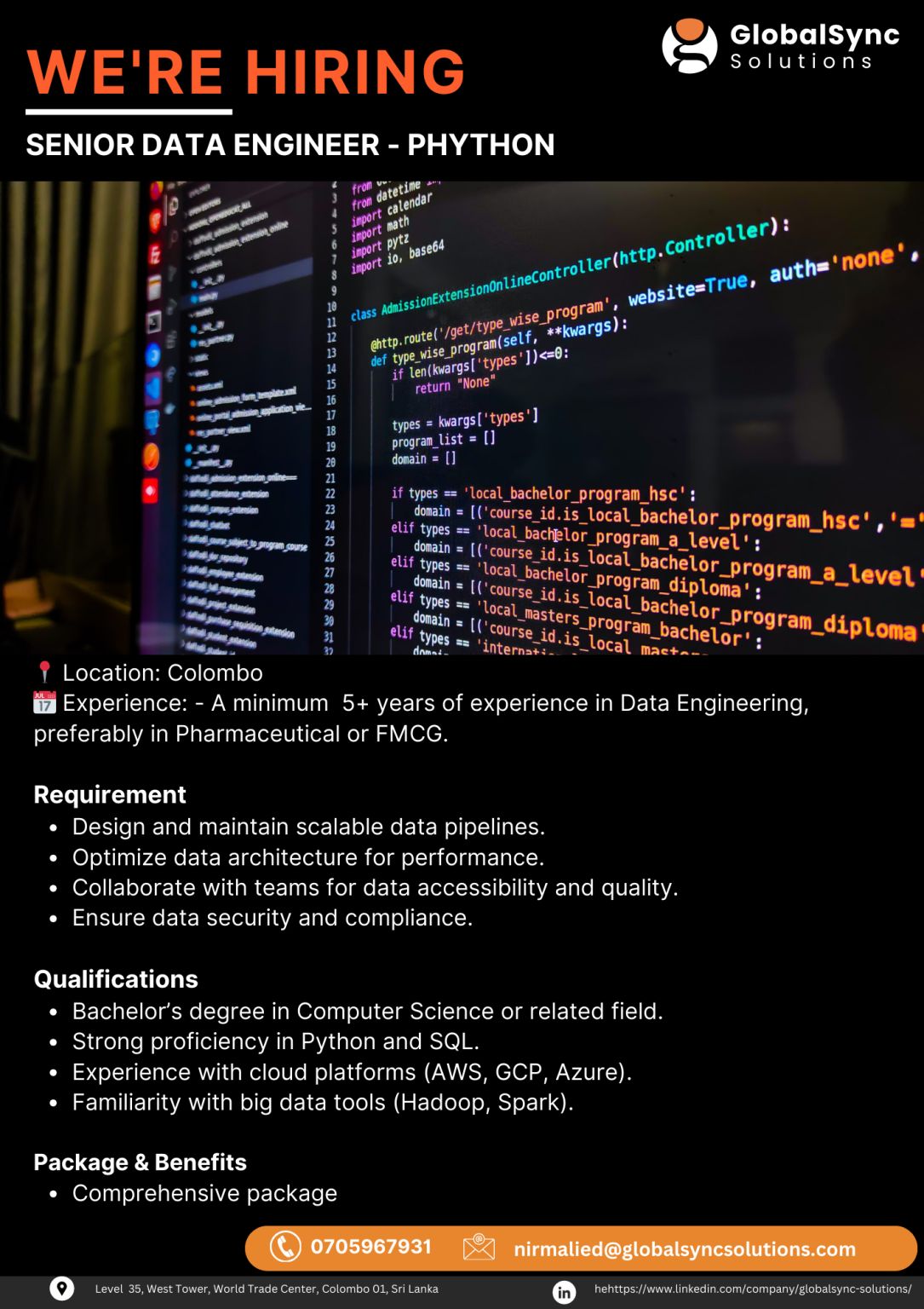 GlobalSync Solutions on LinkedIn: #dataengineering #python #etl # ... GlobalSync Solutions on LinkedIn: #dataengineering #python #etl # ...
