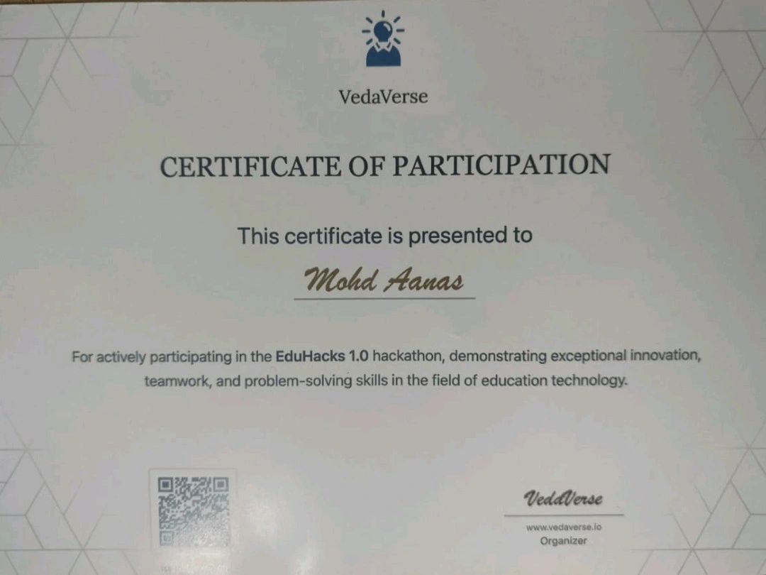 Mohd Aanas on LinkedIn: #eduhacks #hackathon #innovation # ... Mohd Aanas on LinkedIn: #eduhacks #hackathon #innovation # ...