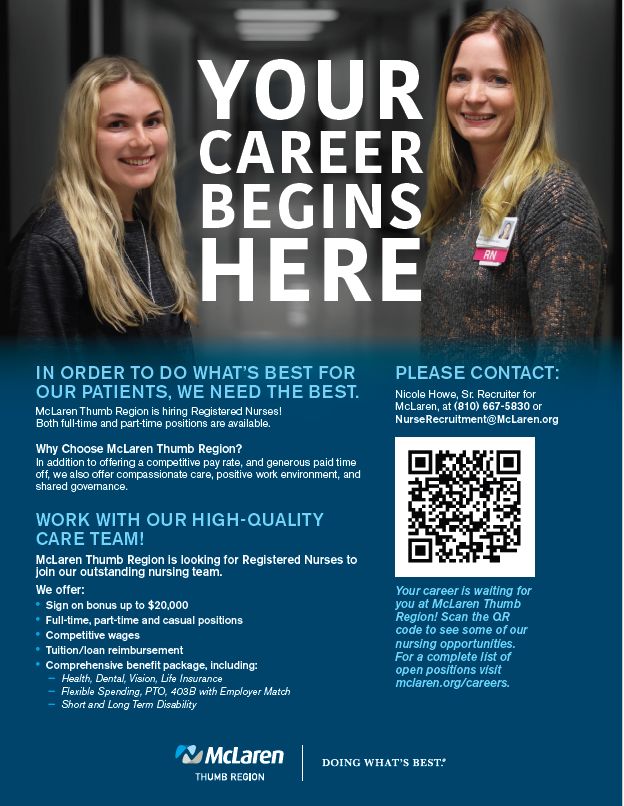 Kristi Heino on LinkedIn: McLaren Thumb Region is hiring Registered Nurses! Kristi Heino on LinkedIn: McLaren Thumb Region is hiring Registered Nurses!