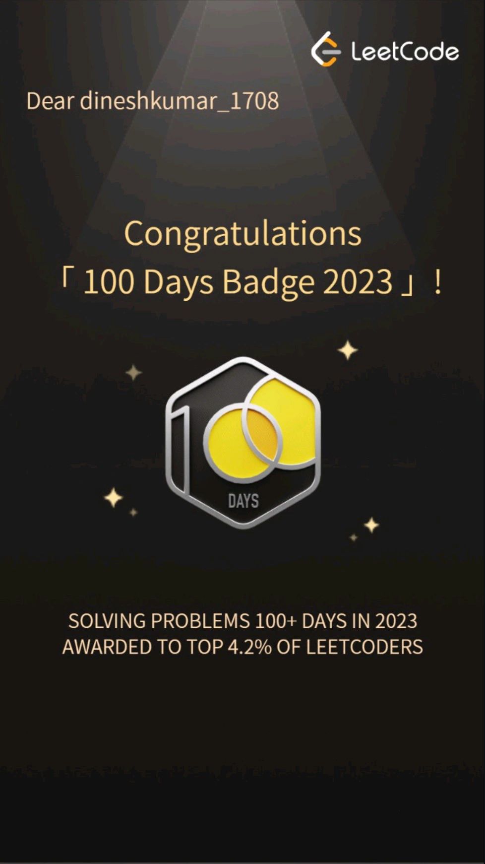 Dinesh kumar on LinkedIn: #leetcode #leetcode100days #problemsolving Dinesh kumar on LinkedIn: #leetcode #leetcode100days #problemsolving