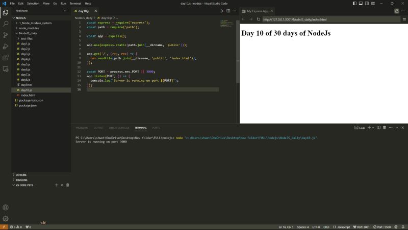 Day 10 of Node.js challenge with Scalar | Shwetank Dohroo posted on the ... Day 10 of Node.js challenge with Scalar | Shwetank Dohroo posted on the ...