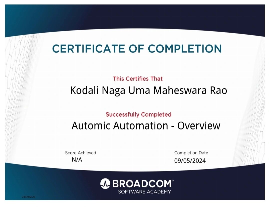 Uma Maheswar Kodali on LinkedIn: #automic #automation #broadcom #it #devops Uma Maheswar Kodali on LinkedIn: #automic #automation #broadcom #it #devops