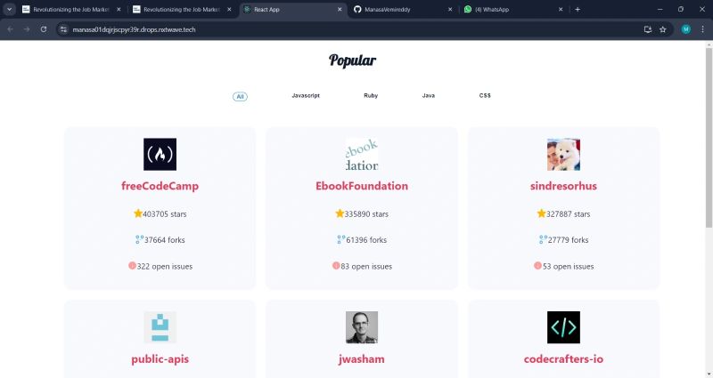 Manasa Vemireddy on LinkedIn: 🚀 Building a Dynamic GitHub Popular Repos ... Manasa Vemireddy on LinkedIn: 🚀 Building a Dynamic GitHub Popular Repos ...